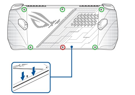 ROG Ally: Bottom disassembly and reassembly – Accessoires Asus